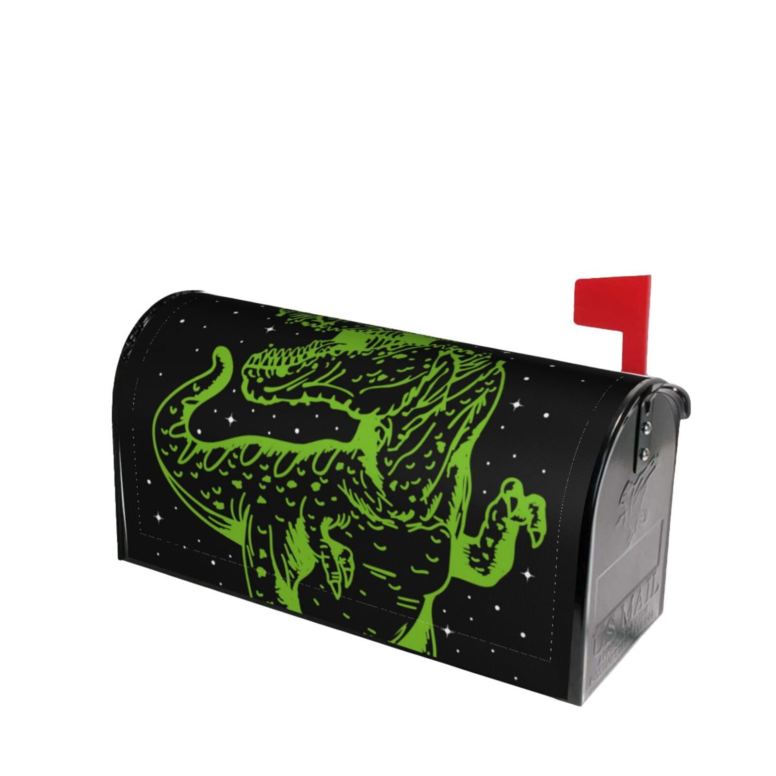 Lsque DINOSAUR IN SPACE Mailbox Cover Standard Size ,Magnetic Mailbox ...