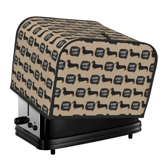 Lsque Dachshund Dog Woof Print 4 Slice Toaster Cover , Kitchen ...