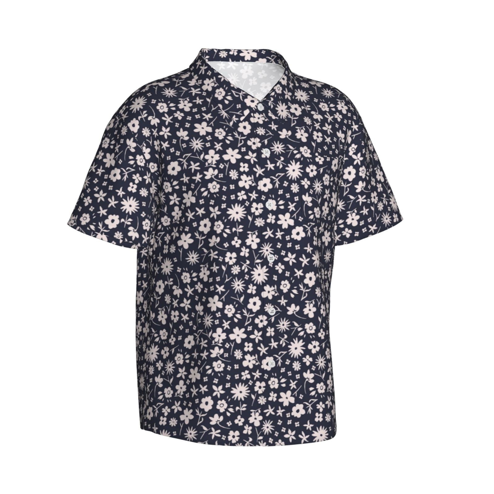 Lsque Daisies Flowers pattern Hawaiian Shirt for Men, Unisex Summer ...
