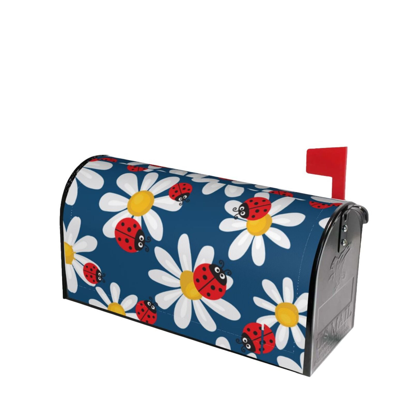 Lsque Daisies With Ladybugs Mailbox Cover Standard Size ,Magnetic ...