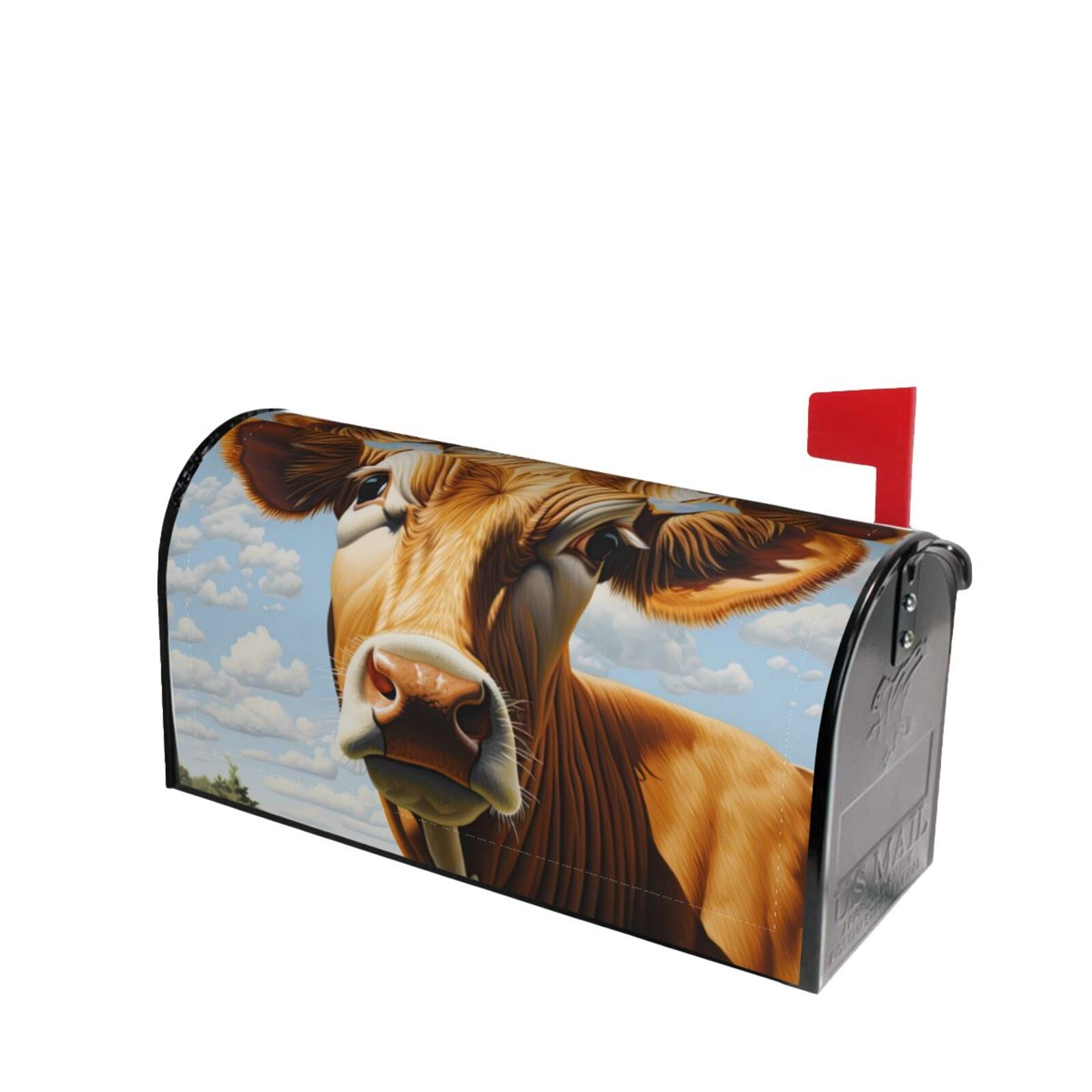 Lsque Daisy Flower Field Cow Mailbox Cover Standard Size ,Magnetic ...