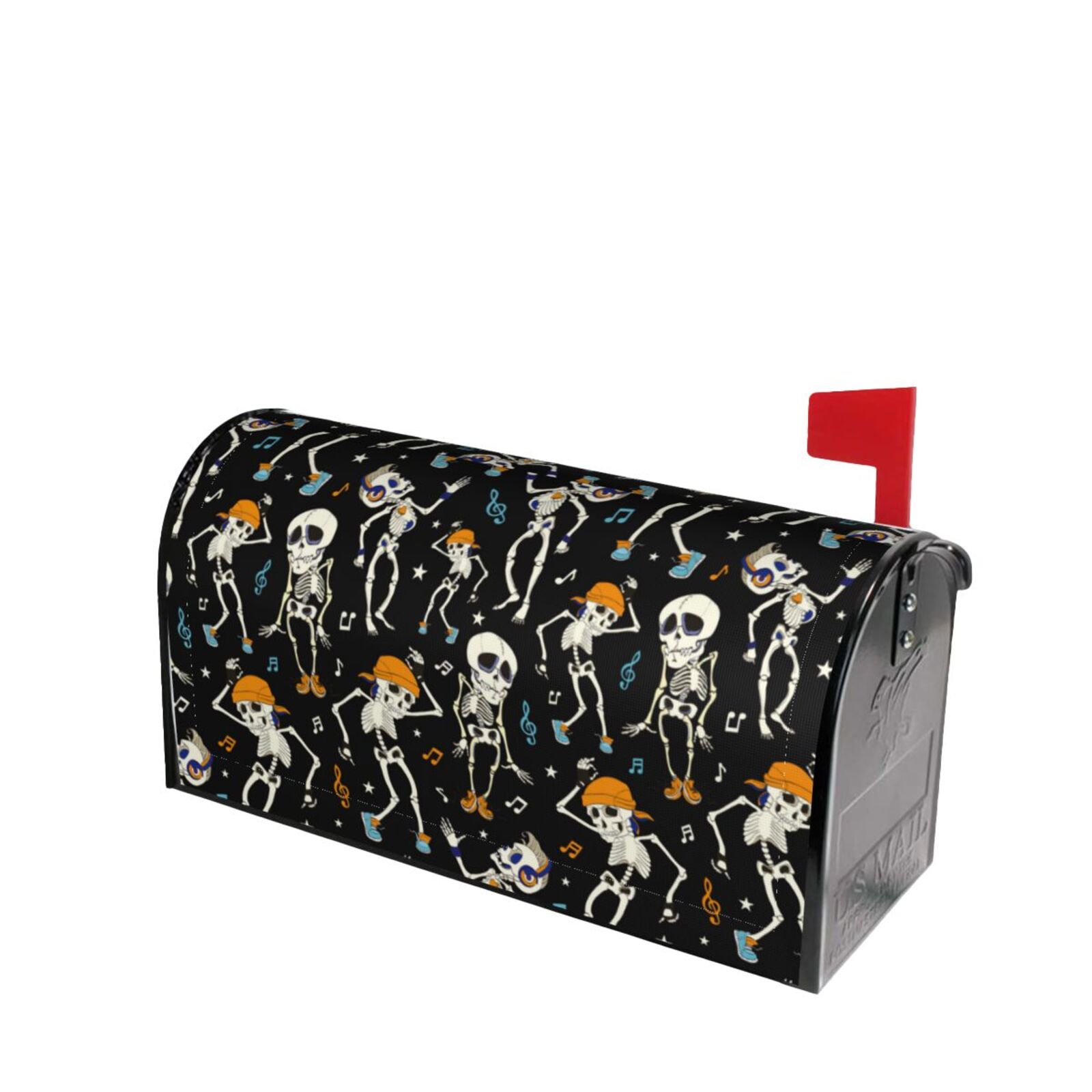Lsque Dancing Skeleton Party Mailbox Cover Standard Size ,Magnetic ...
