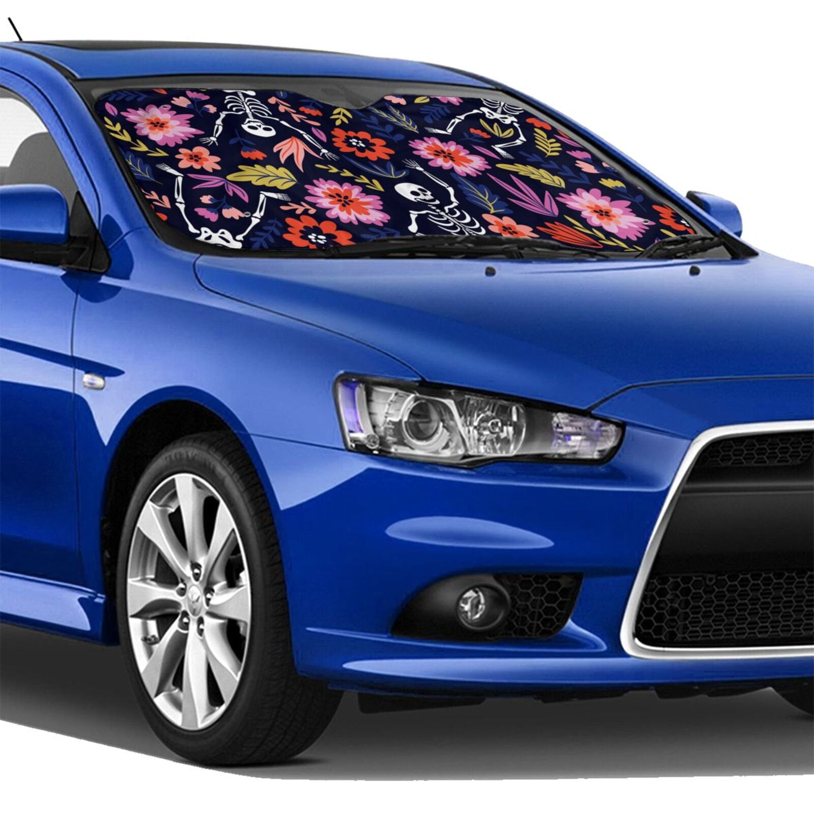 Lsque Dancing Skeletons Floral Garden Car Windshield Sun Shade ...