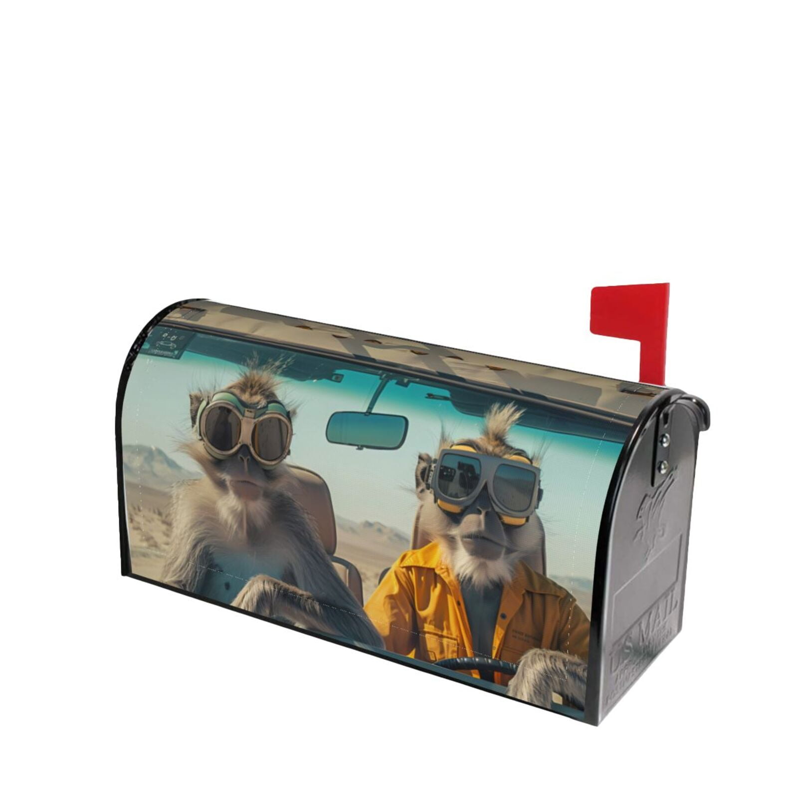 Lsque Desert Monkeys Drive Mailbox Cover Standard Size ,Magnetic ...