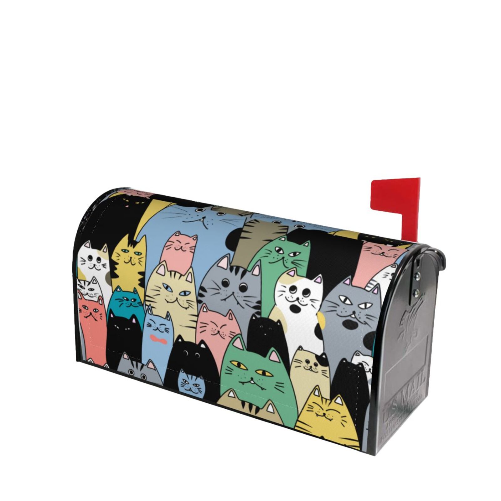 Lsque Different Cats Mailbox Cover Standard Size ,Magnetic Mailbox ...