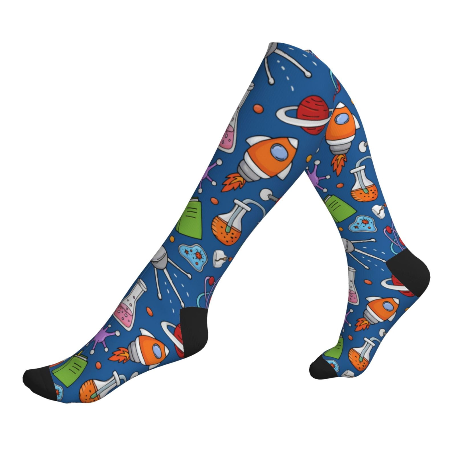 Lsque Different Chemical Things Pattern Sport Compression Socks for Men ...