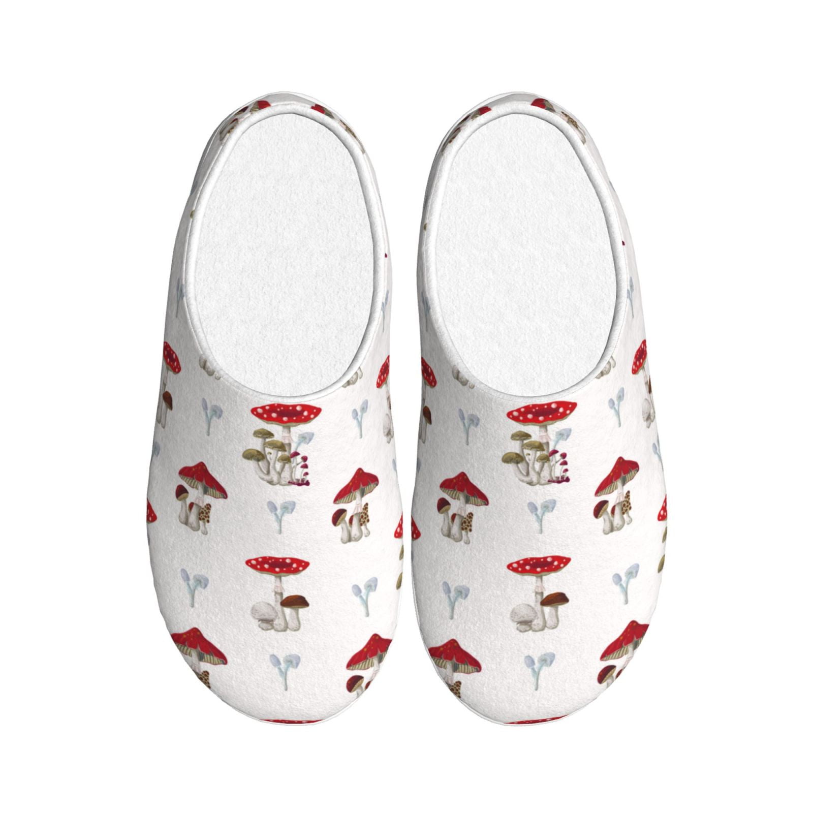 Lsque Different Mushrooms Pattern Womens Comfort Cotton on Scuff With ...