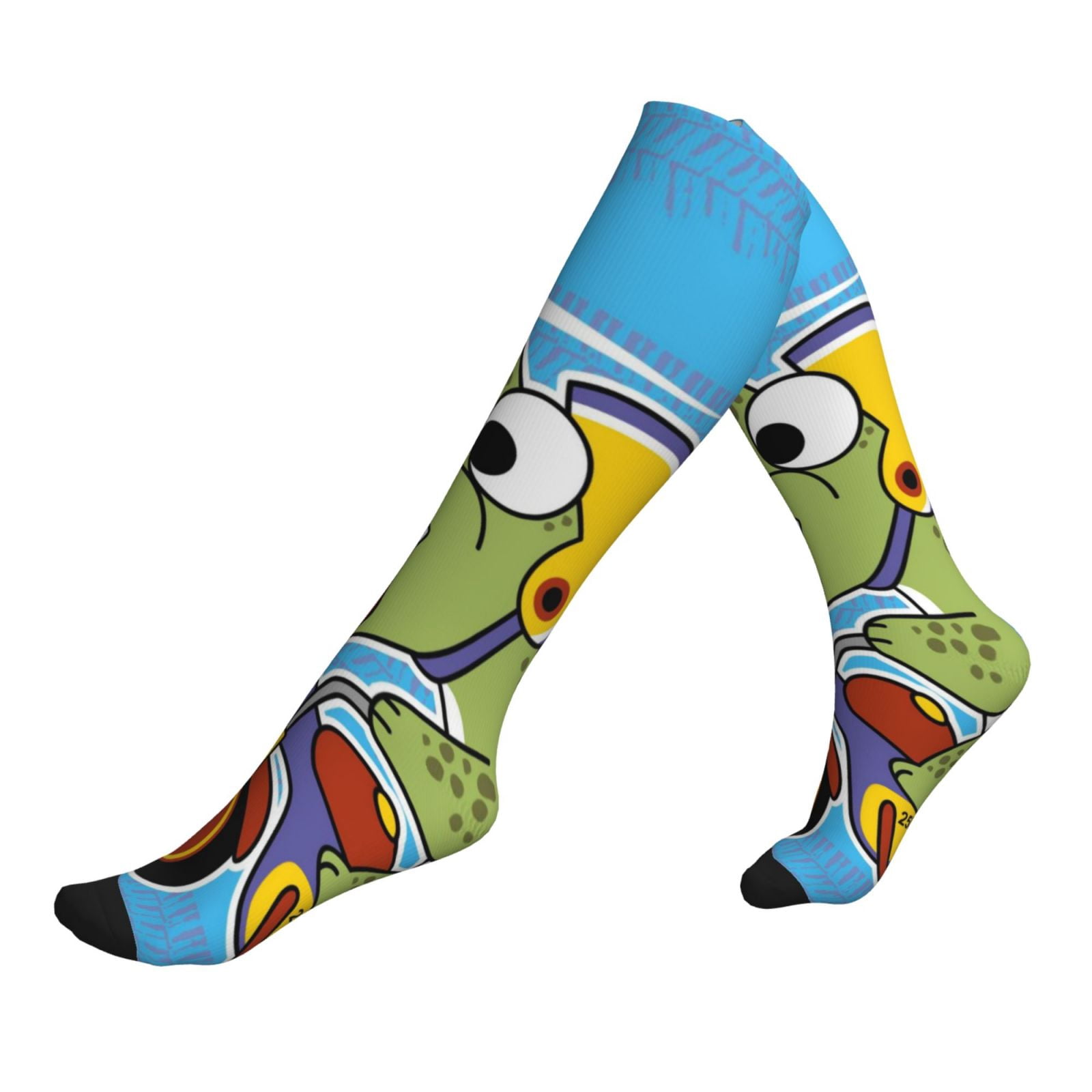 Lsque Dinosaur Riding a Motorcycle Pattern Sport Compression Socks for ...