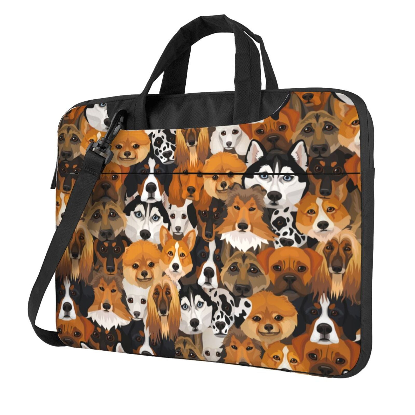 Lsque Dogs Different Breeds Pattern Laptop Bag – Portable & Slim Single ...