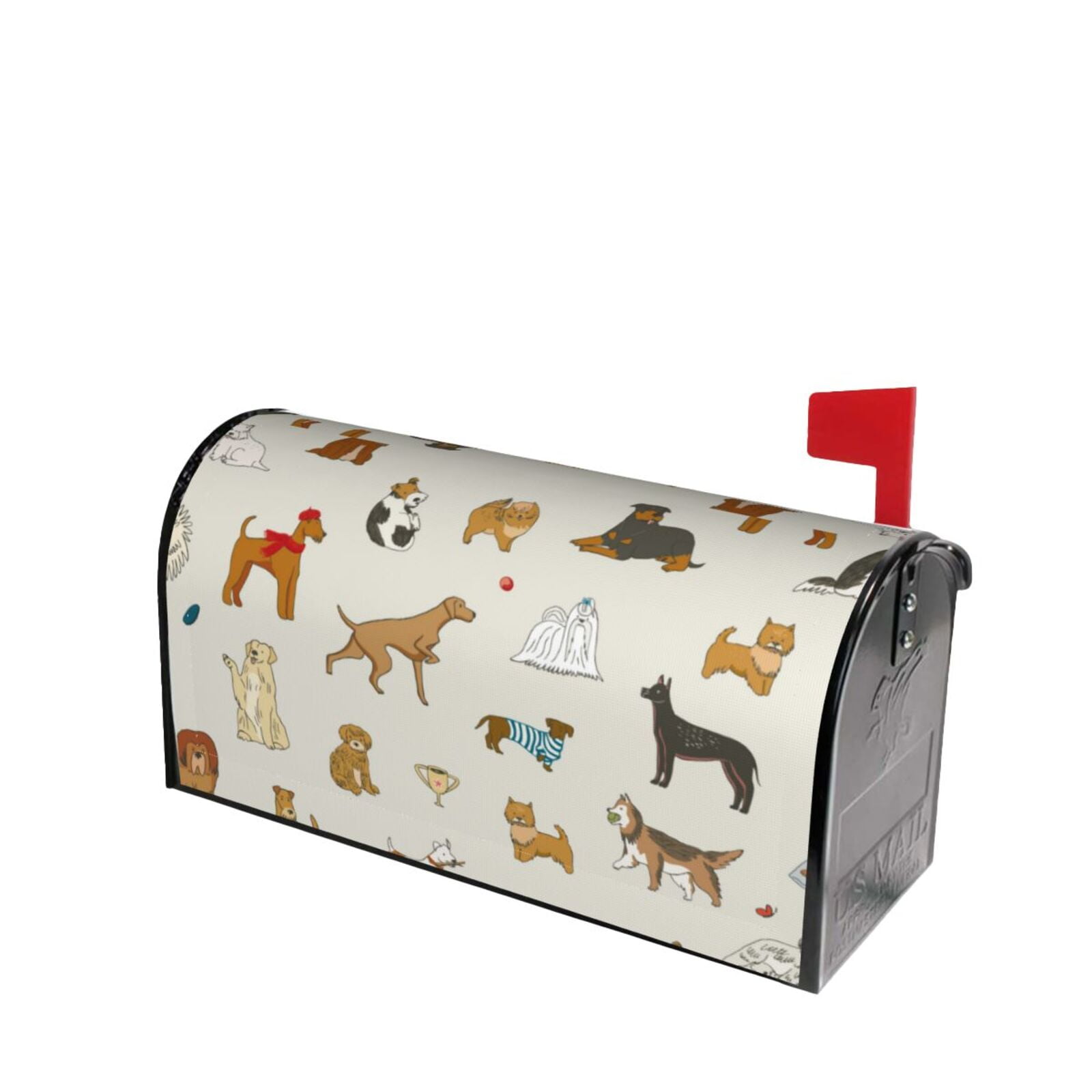 Lsque Dogs Funny Pets Mailbox Cover Standard Size ,Magnetic Mailbox ...