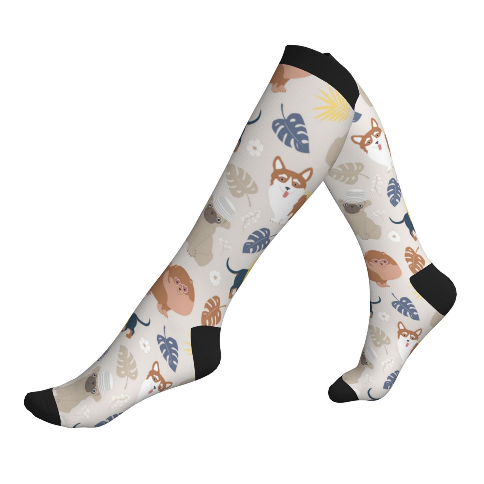 Lsque Dogs Pattern Sport Compression Socks for Men & Women 15-20 mmHg ...