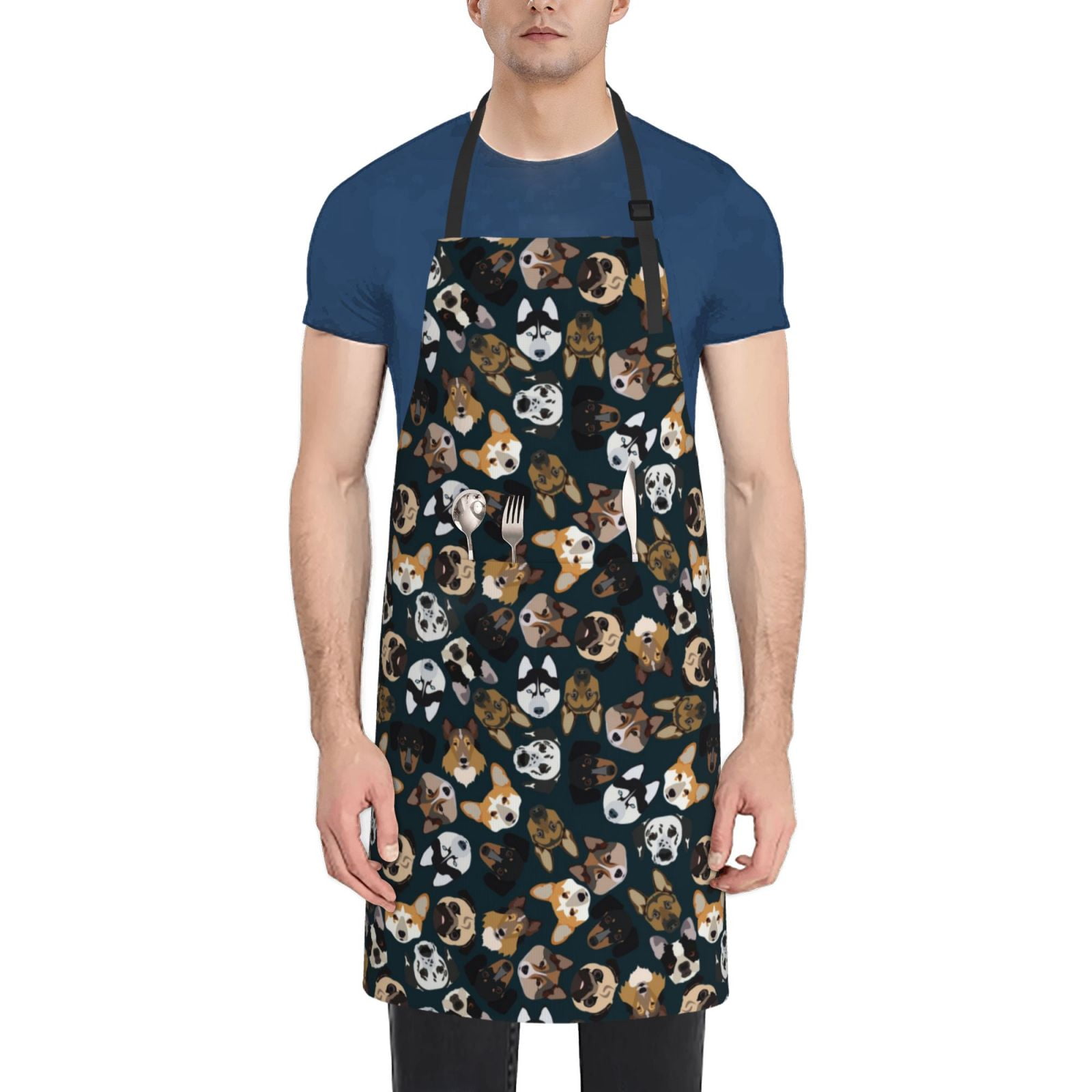 Lsque Dogs Waterproof Apron Chef Aprons for Men Heavy Duty Chemical ...