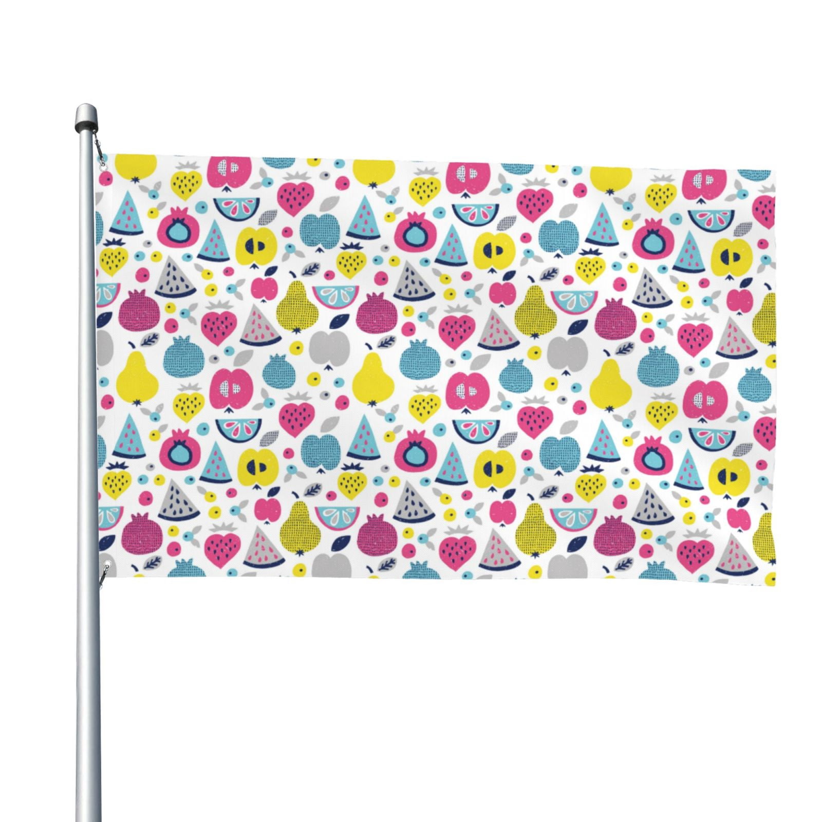 Lsque Doodle Fruits Pattern Flag,Doodle Fruits Printed Garden Flag 48 x ...