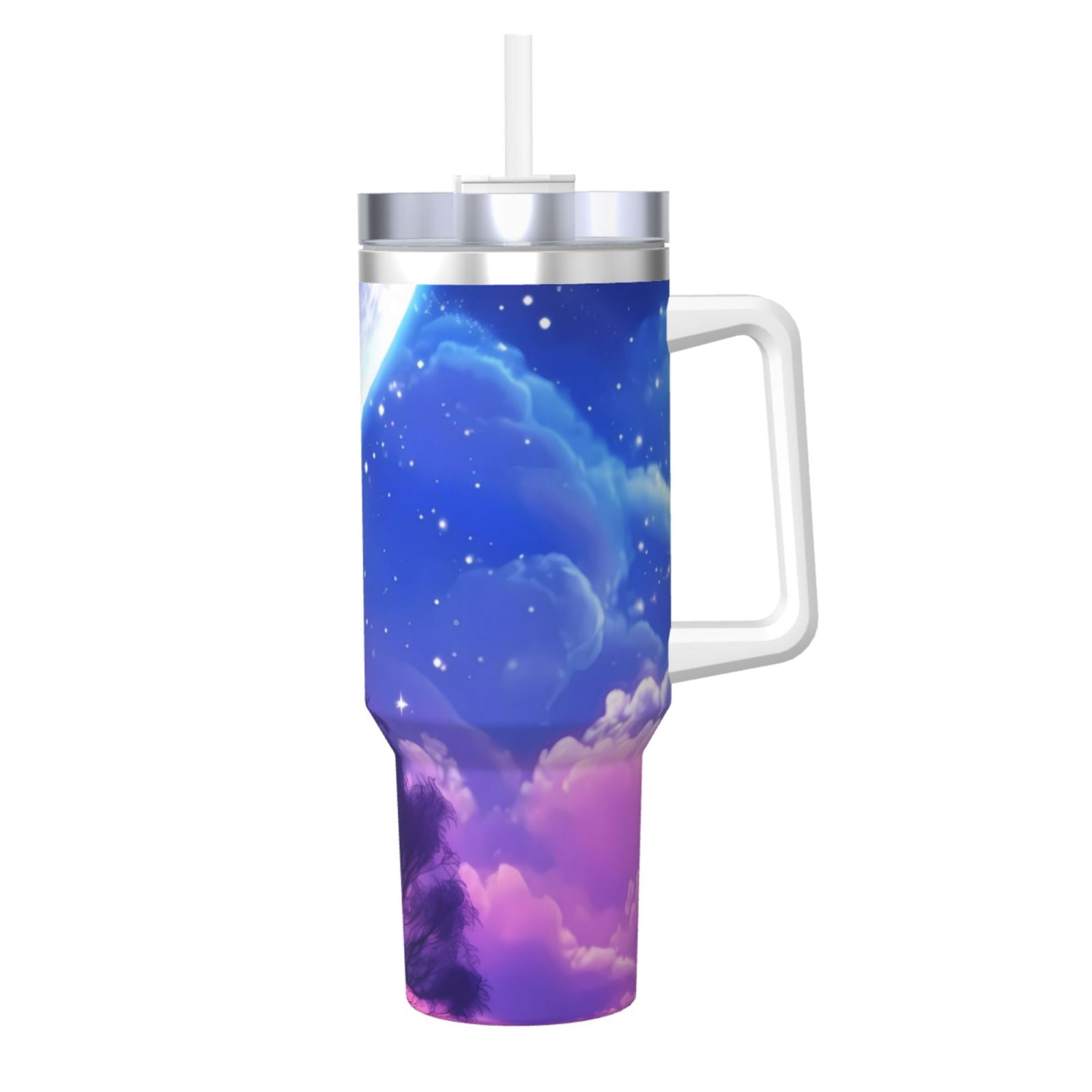 Lsque Dreamy Colorful Starry Sky Pattern 40 OZ Ice Bully Cup with ...