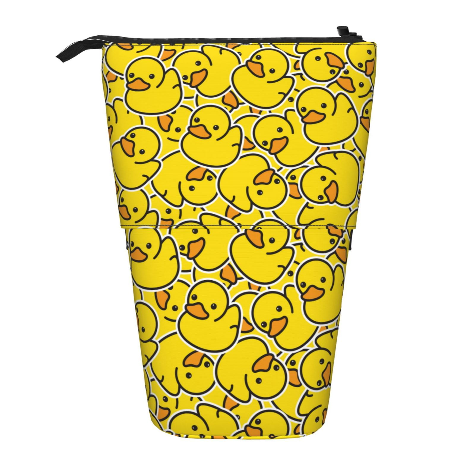 Lsque Ducky Cartoon Animal Yellow Pattern Telescopic Pencil Bag Pen ...