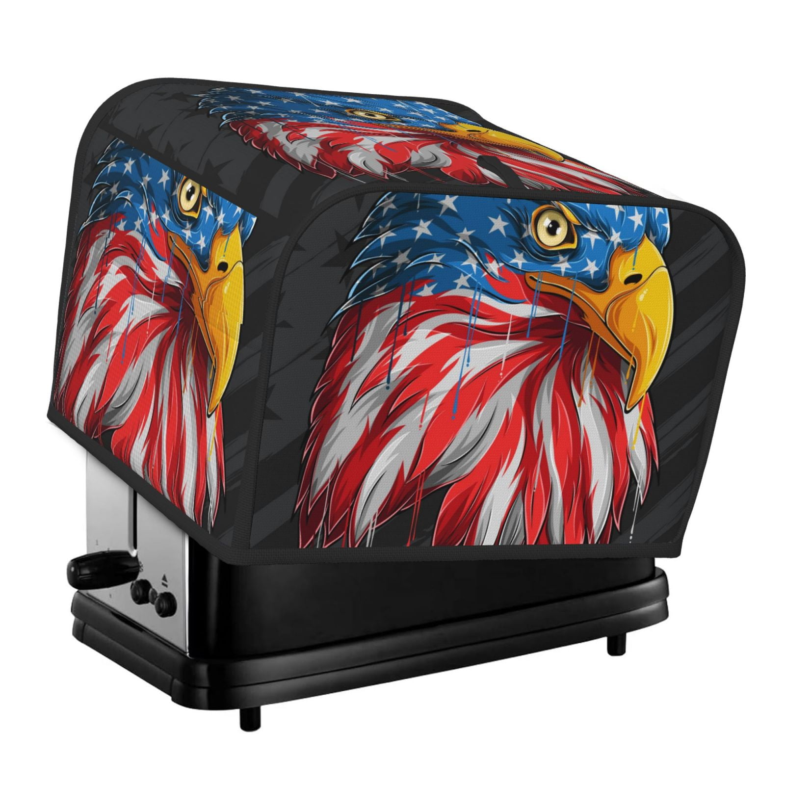 Lsque Eagle Head With American Flag Print 4 Slice Toaster Cover ...