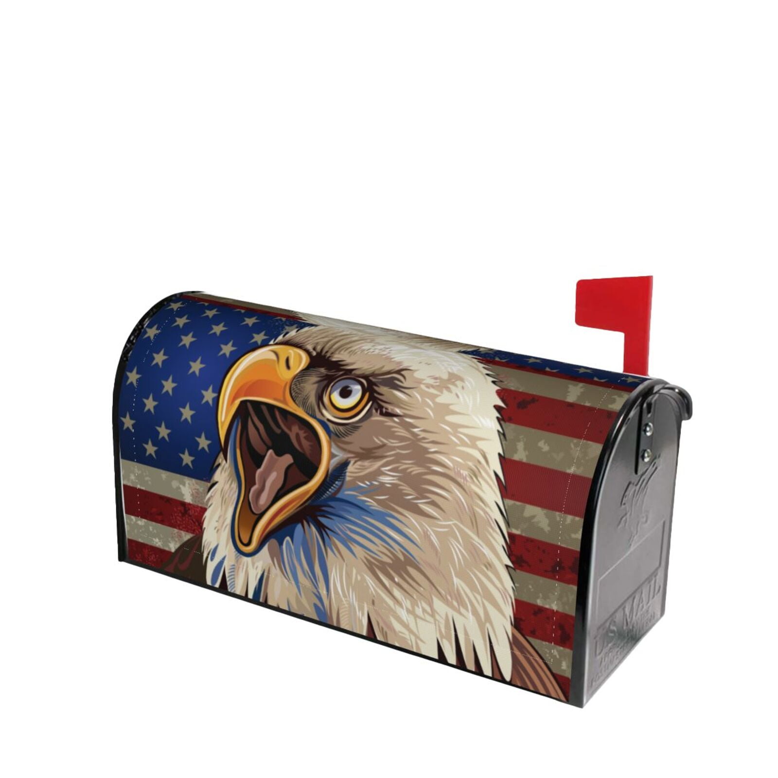 Lsque Eagle With USA Flags Mailbox Cover Standard Size ,Magnetic ...