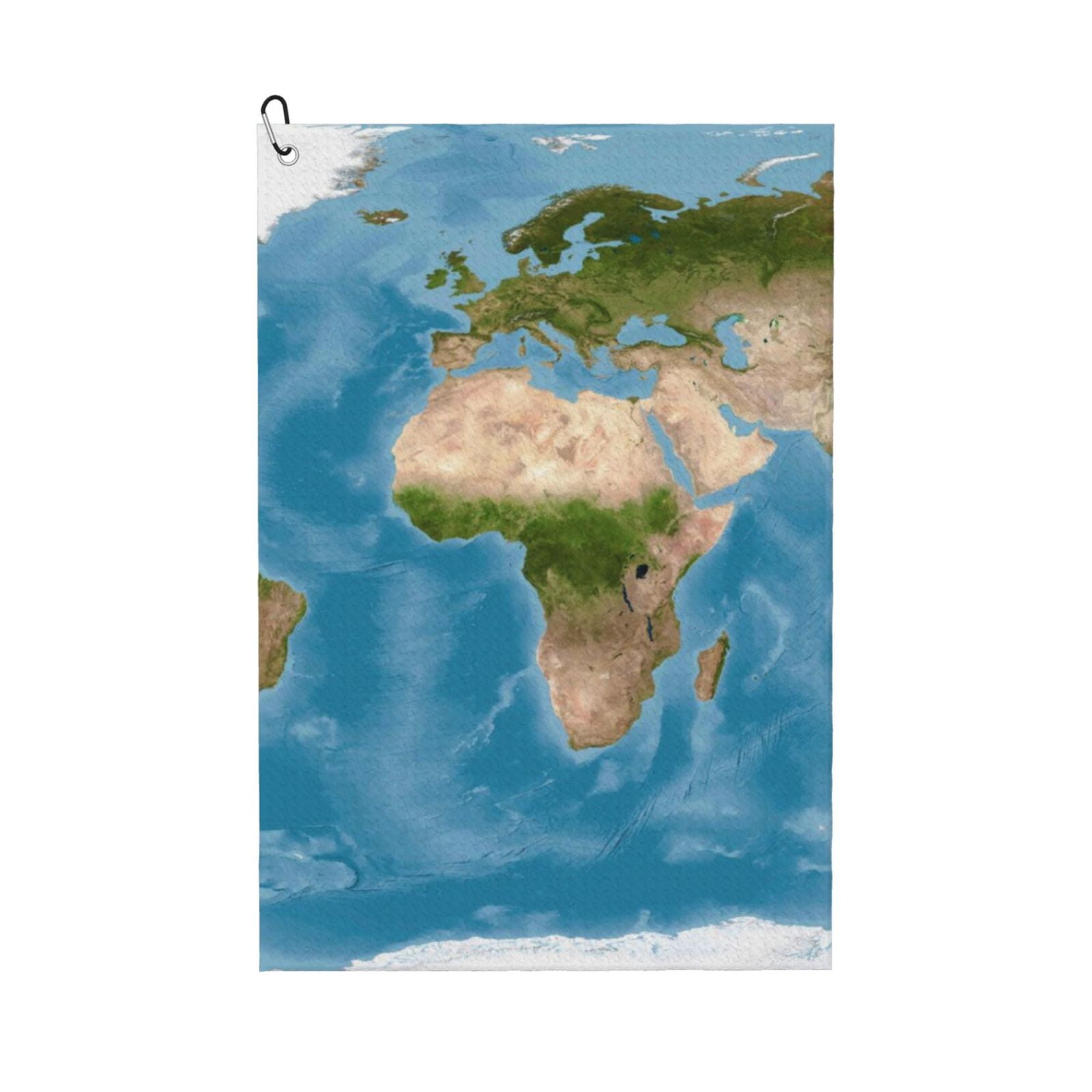 Lsque Earth View World Map Premium Golf Towel - Ultra Absorbent and ...