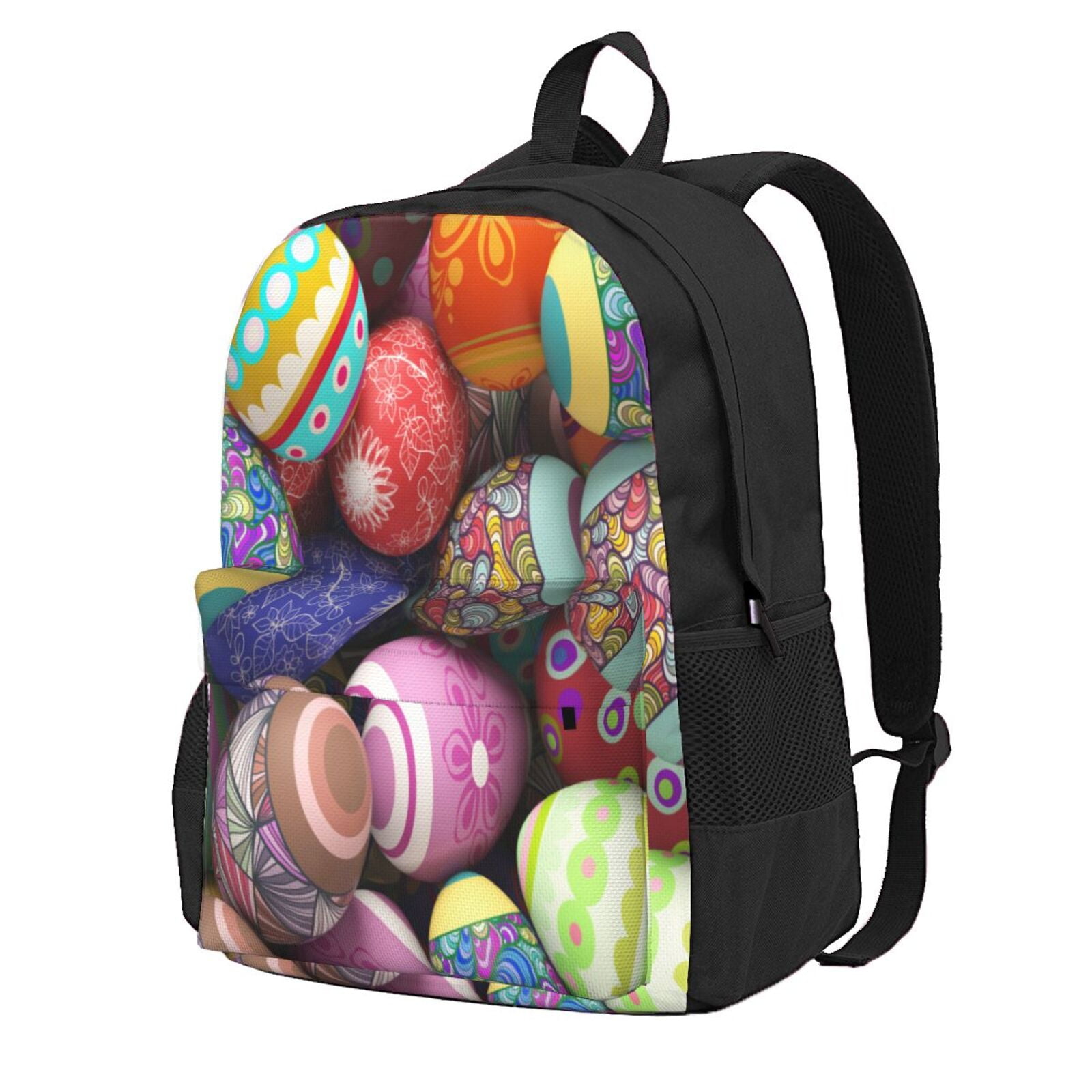 Lsque Easter Eggs1 Pattern Adult Backpack – Durable & Lightweight PU ...
