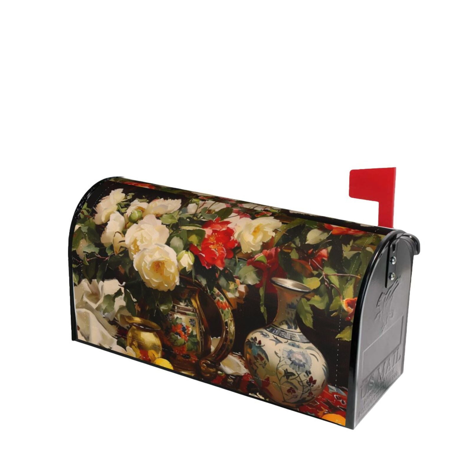 Lsque Elegant Still Life Roses Mailbox Cover Standard Size ,Magnetic ...