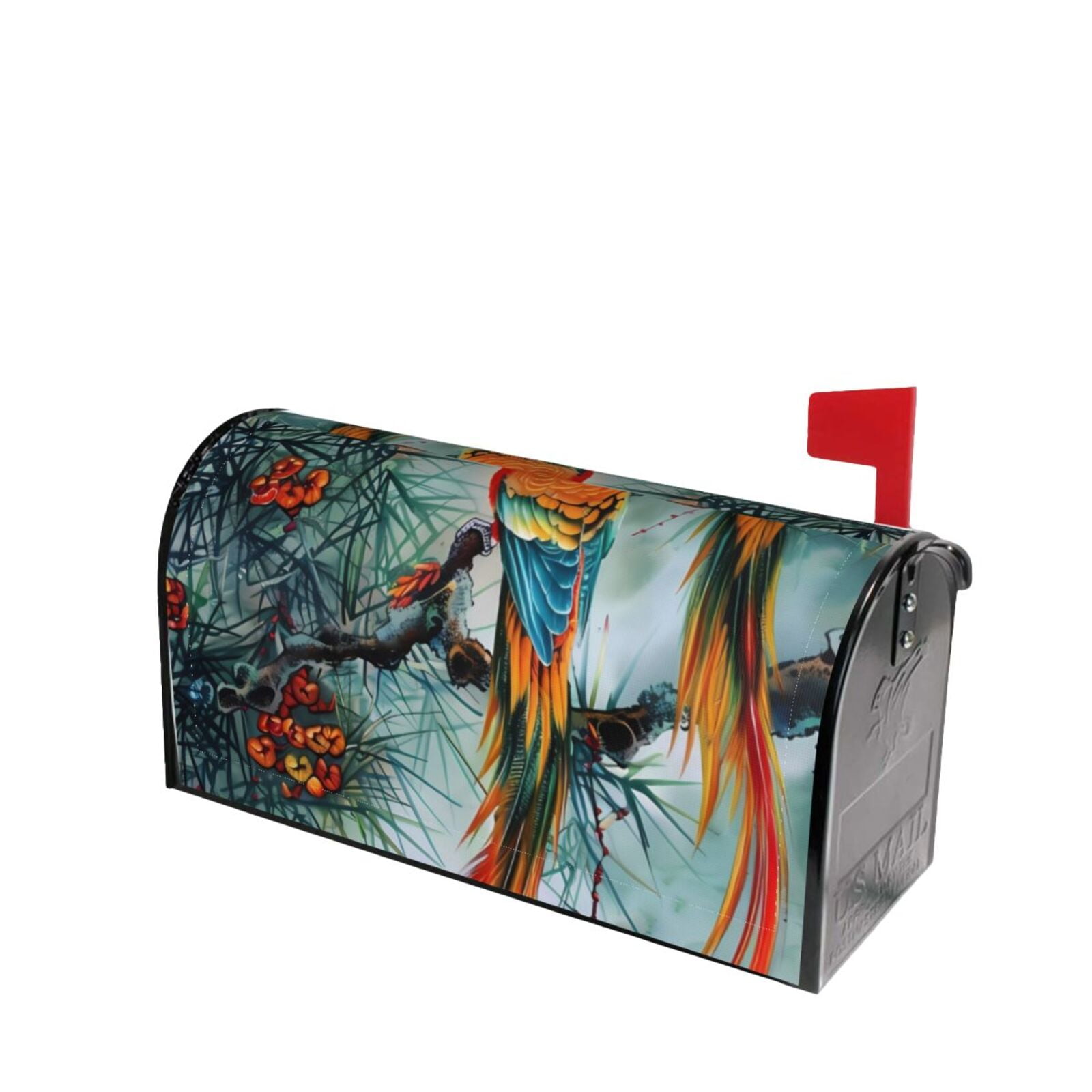 Lsque Exotic Birds Forest Mailbox Cover Standard Size ,Magnetic Mailbox ...