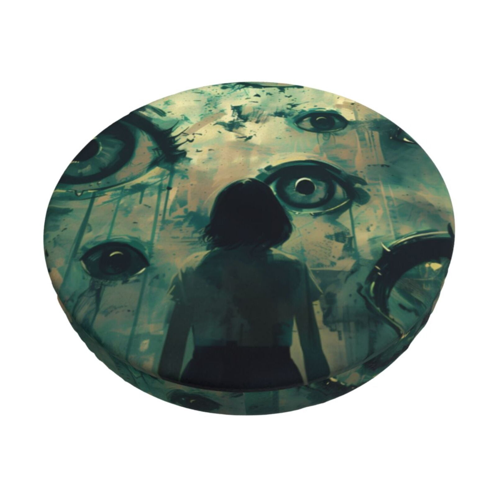 Lsque Eyes Watching In The Dark Pattern Round Bar chair cushion covers ...