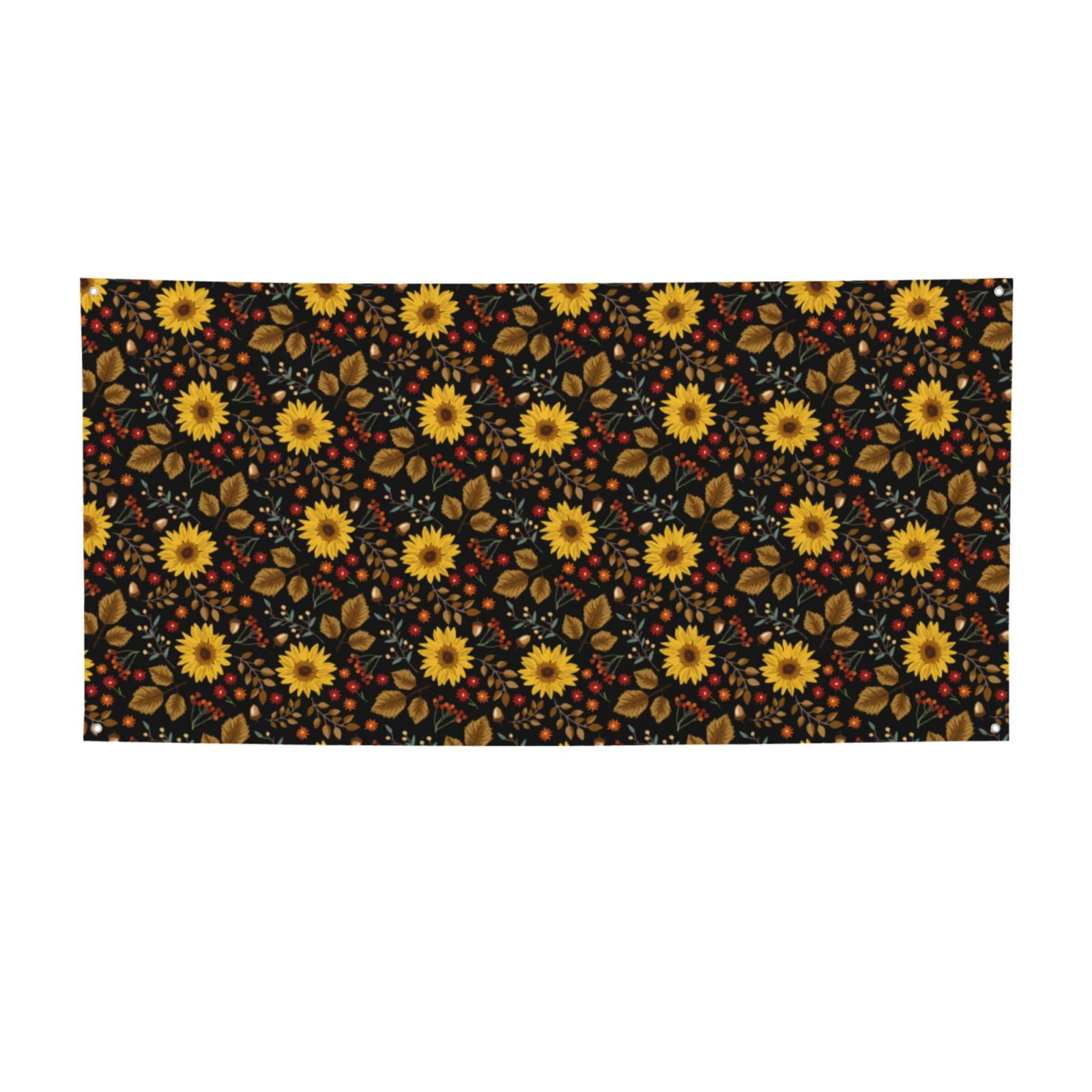 Lsque Fall Daisy Leaf Pattern Party Banner, Festive Banner , Holiday ...