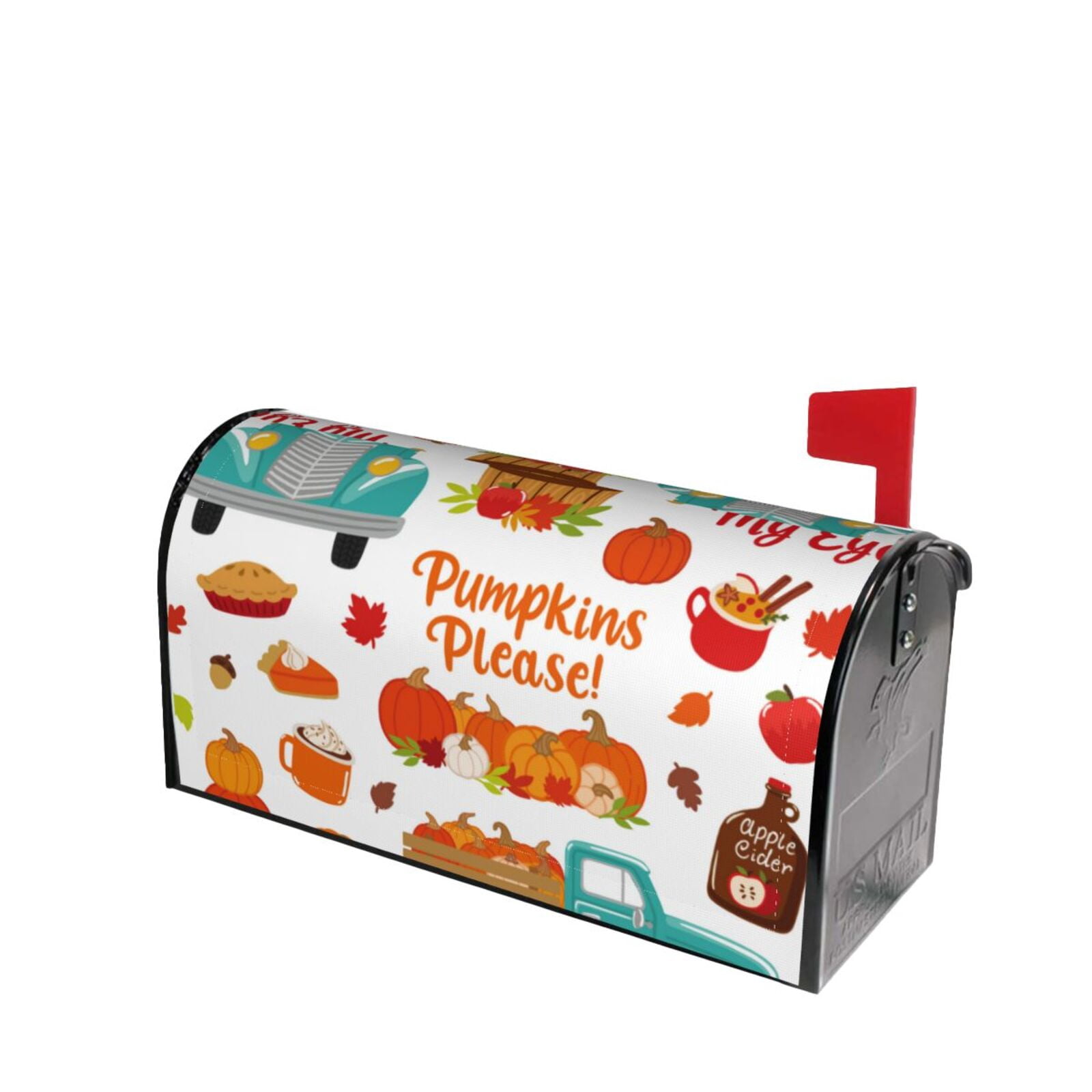 Lsque Fall Pumpkins Mailbox Cover Standard Size ,Magnetic Mailbox ...