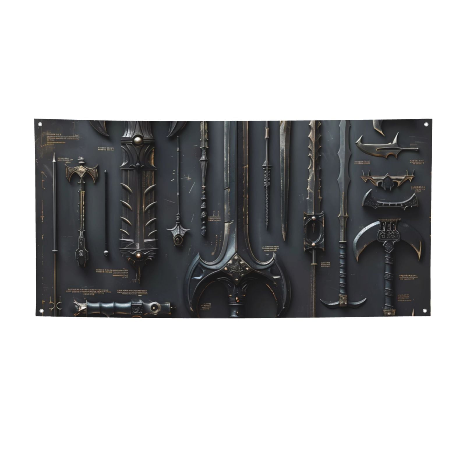 Lsque Fantasy Medieval Weaponry Pattern Party Banner, Festive Banner ...