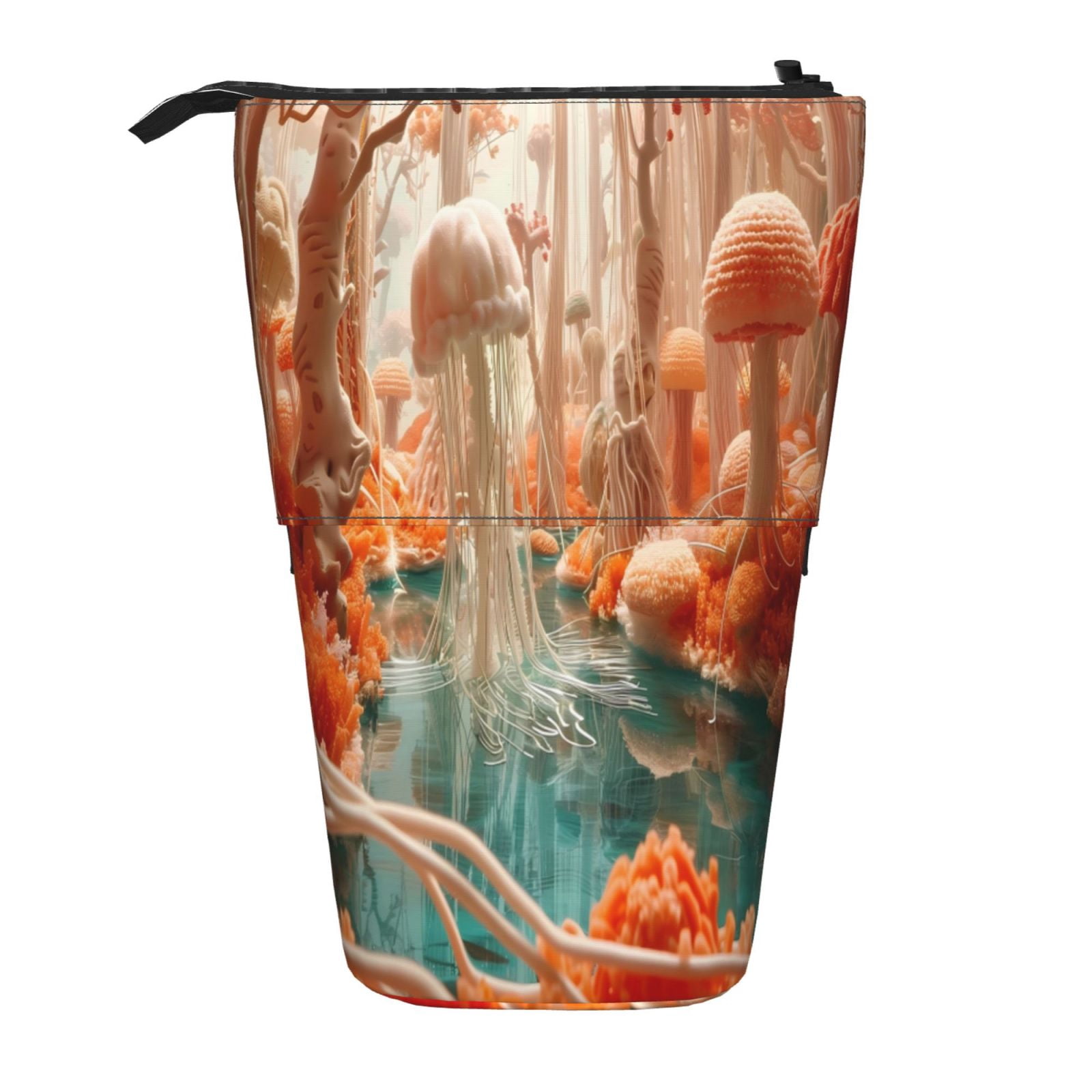 Lsque Fantasy Underwater Jellyfish Pattern Telescopic Pencil Bag Pen ...