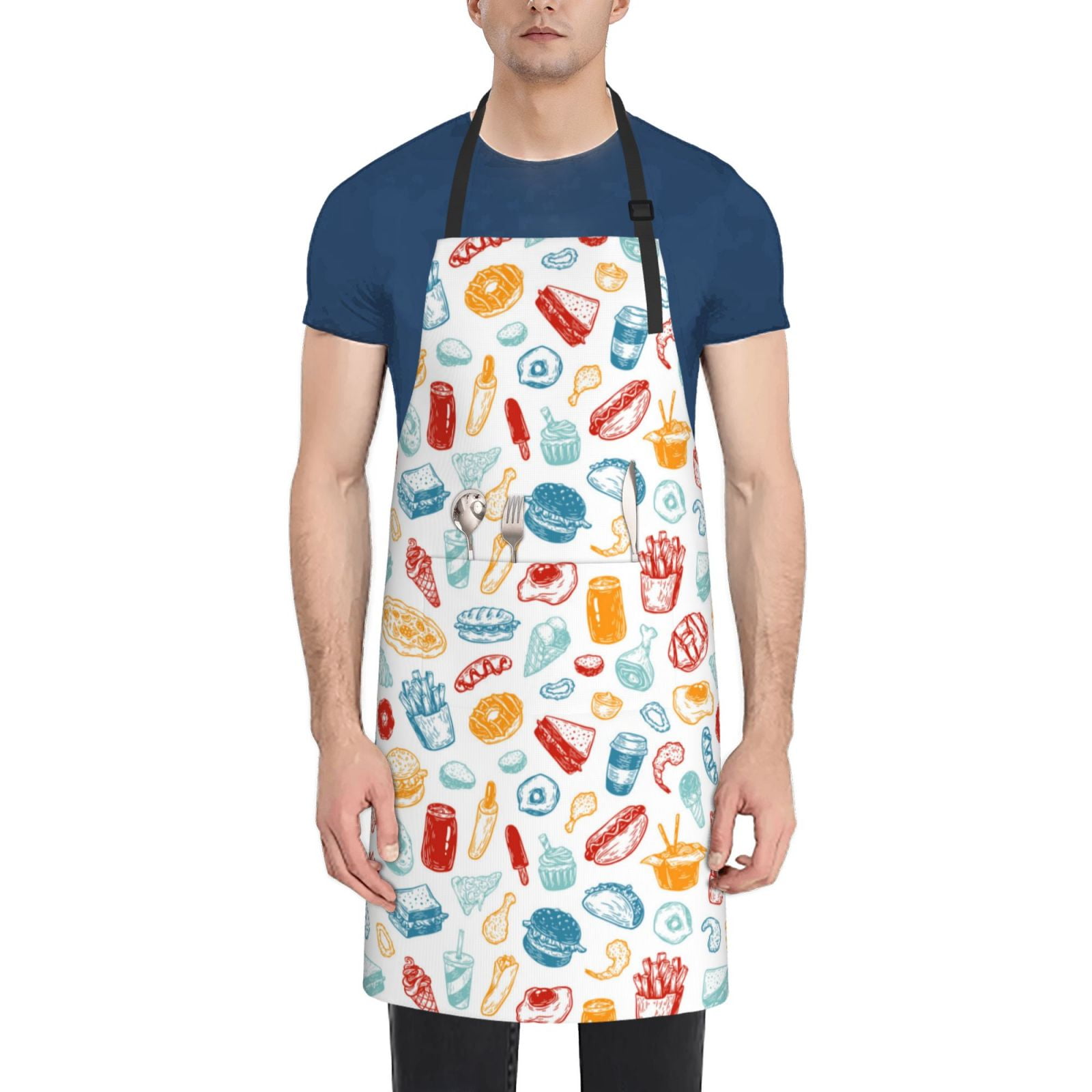 Lsque Fast Food 2 Waterproof Apron Chef Aprons for Men Heavy Duty ...
