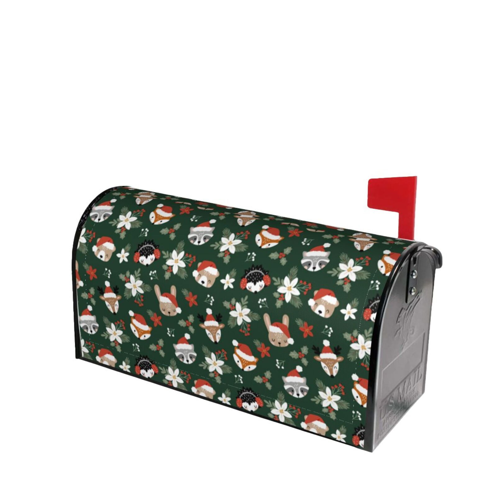 Lsque Festive Forest Friends Mailbox Cover Standard Size ,Magnetic ...
