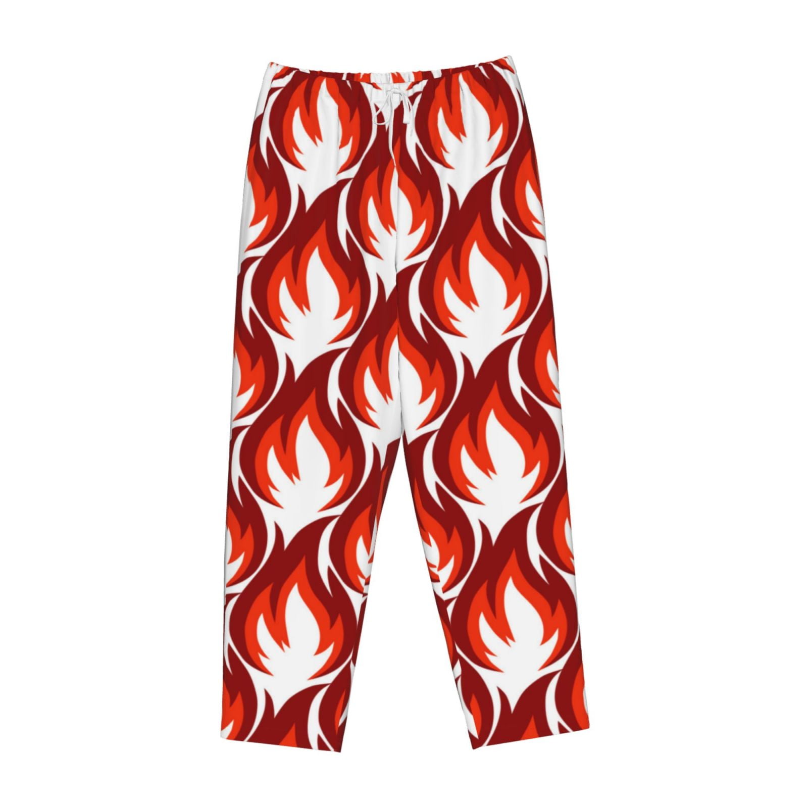 Lsque Fire Symbols Print Women's Pajama Pants, Lounge Pant ...