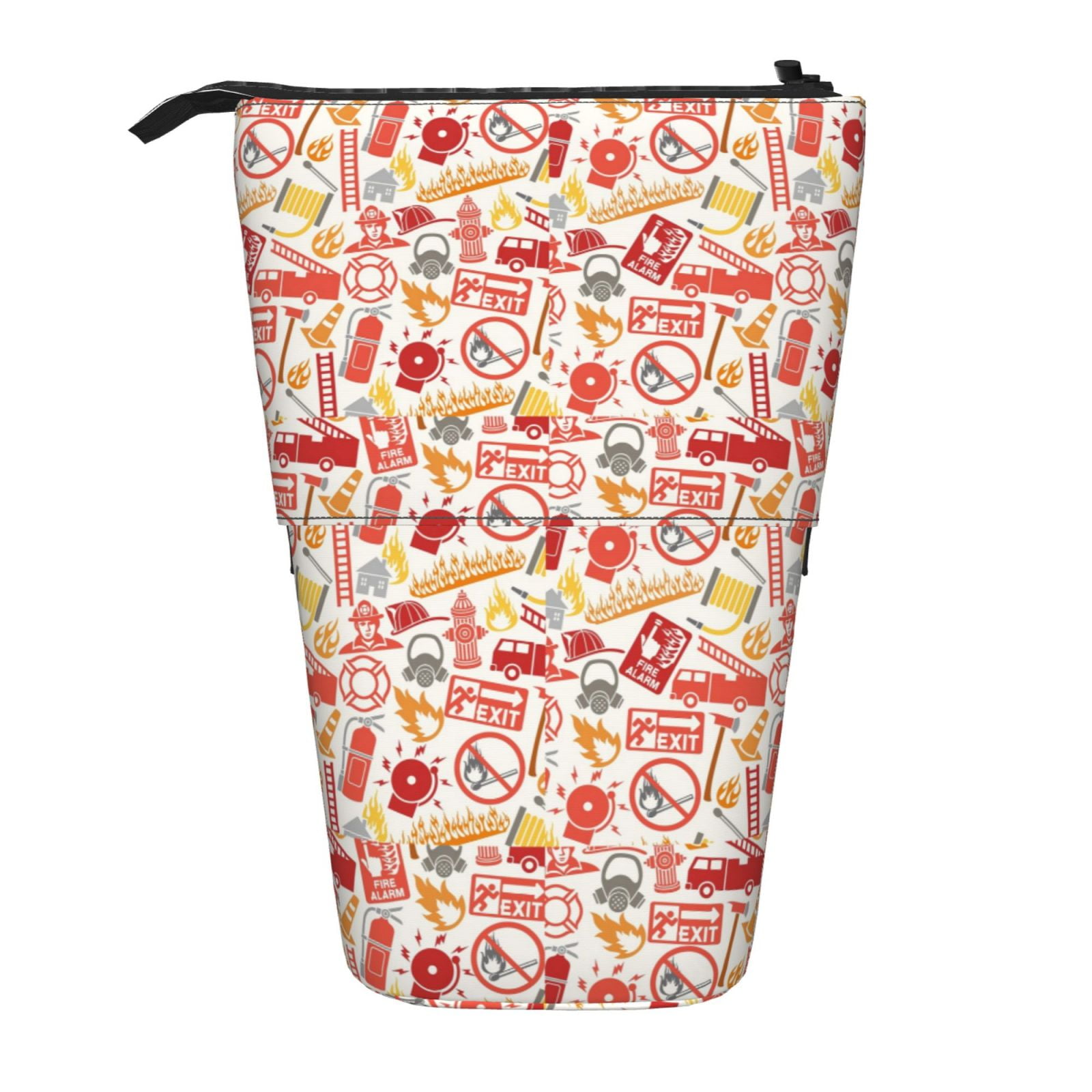 Lsque Firefighter Icons Pattern Telescopic Pencil Bag Pen Holder ...