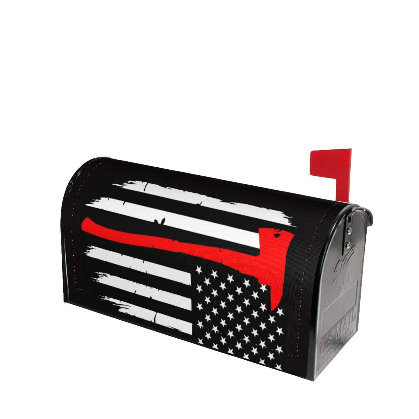 Lsque Firefighters USA Flag Mailbox Cover Standard Size ,Magnetic ...