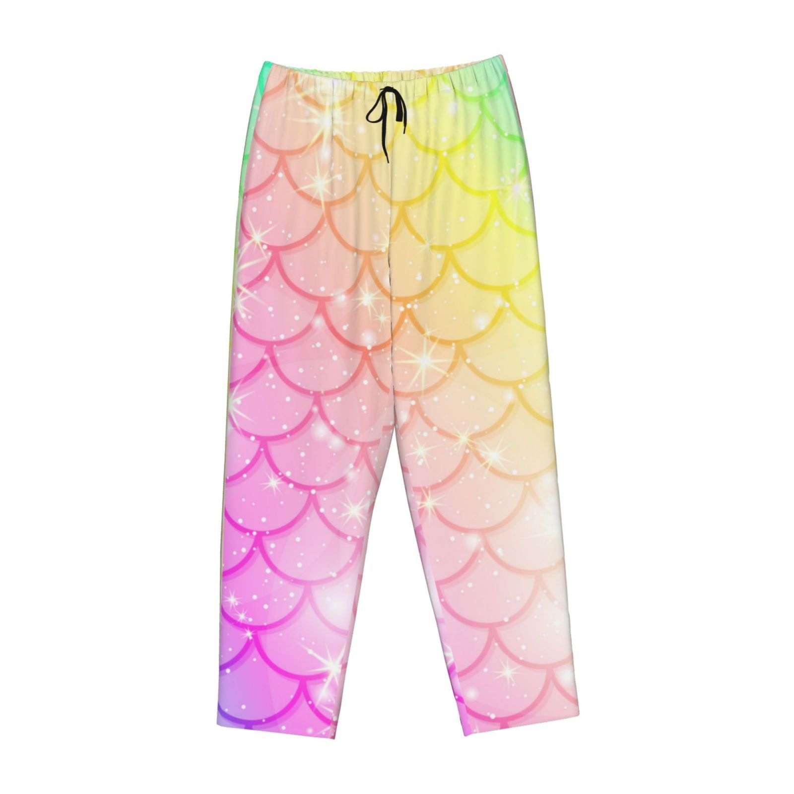 Lsque Fish Scale Print Women's Pajama Pants, Lounge Pant - Comfortable ...