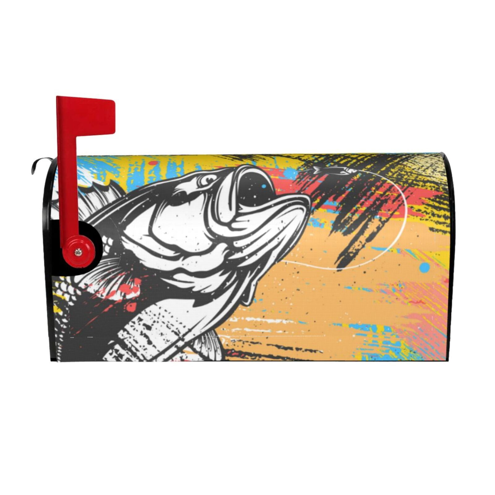 Lsque Fishing Bass Mailbox Cover Standard Size ,Magnetic Mailbox Covers ...