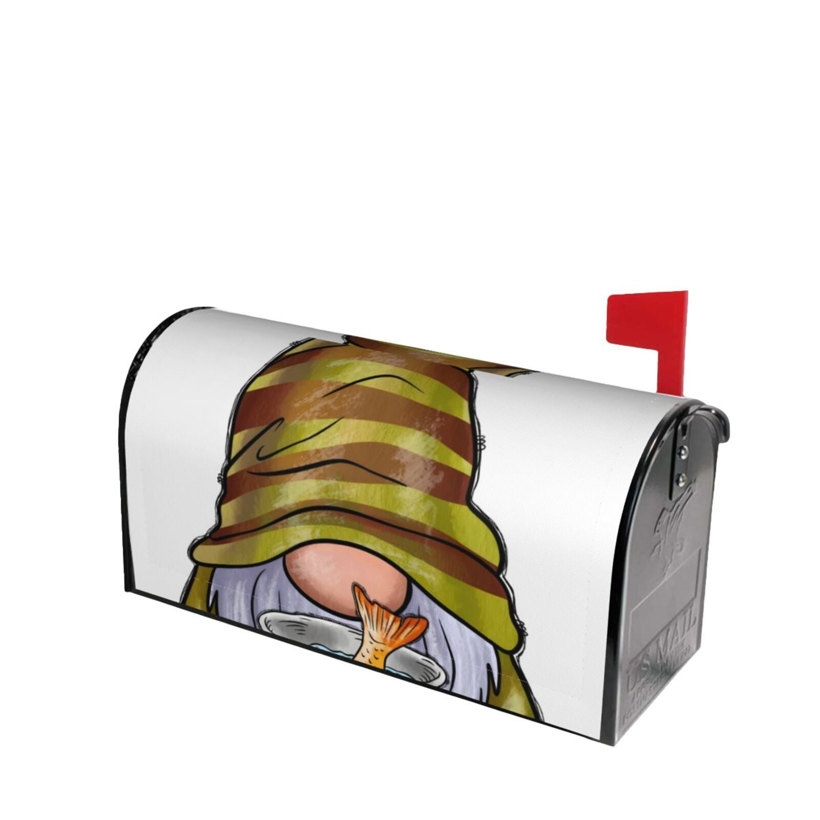 Lsque Fishing Gnome Fisherman Mailbox Cover Standard Size ,Magnetic ...