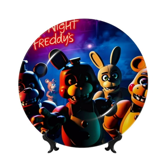 Lsque Five Nights At Freddy'S Pattern Ceramic Decorative Plate ...