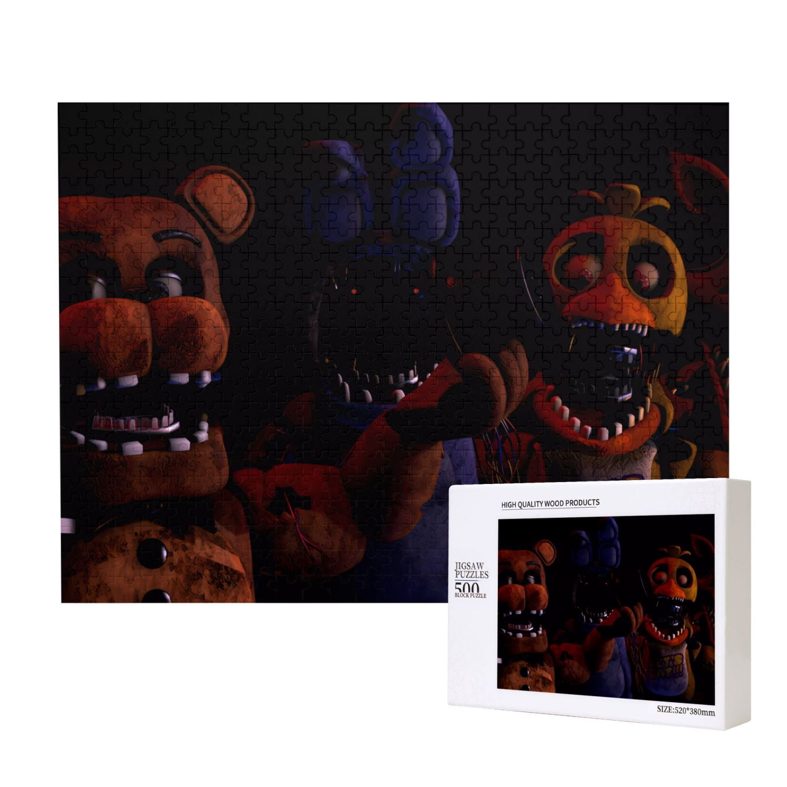 Lsque Five Nights At Freddy'S Pattern Wooden Picture Puzzle ,500 Piece ...