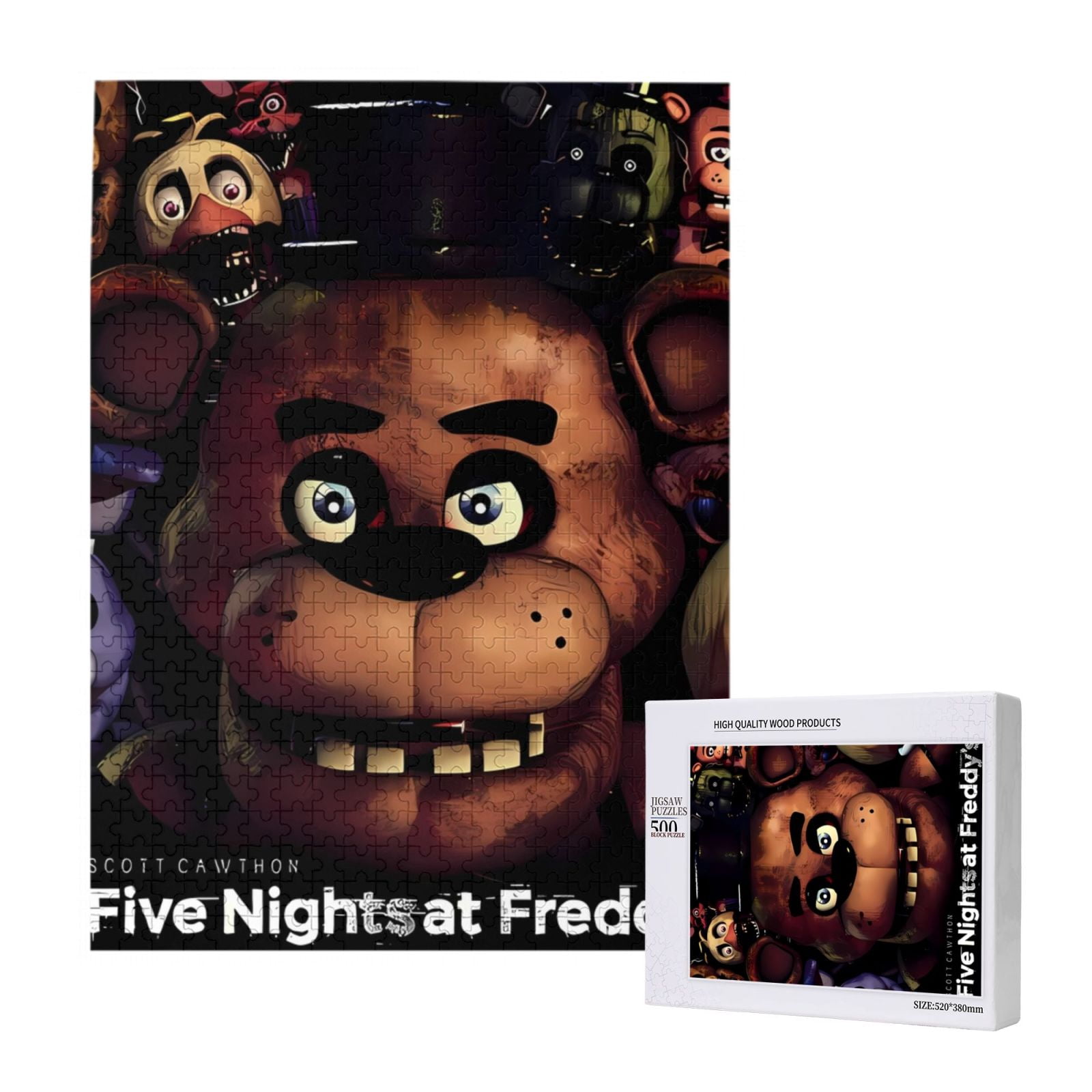 Lsque Five Nights At Freddy'S Pattern Wooden Picture Puzzle ,500 Piece ...