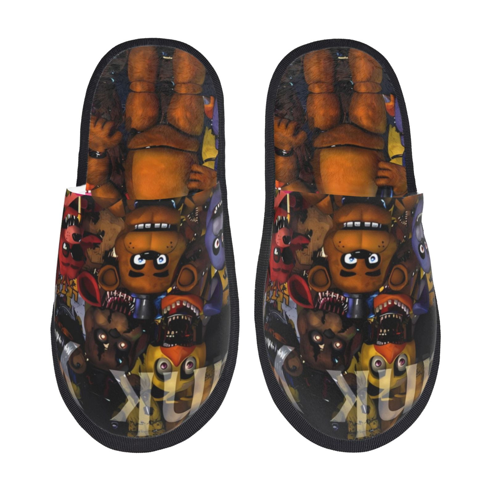 Lsque Five Nights At Freddy'S Print Fuzzy Slippers Fuzzy Soft House ...