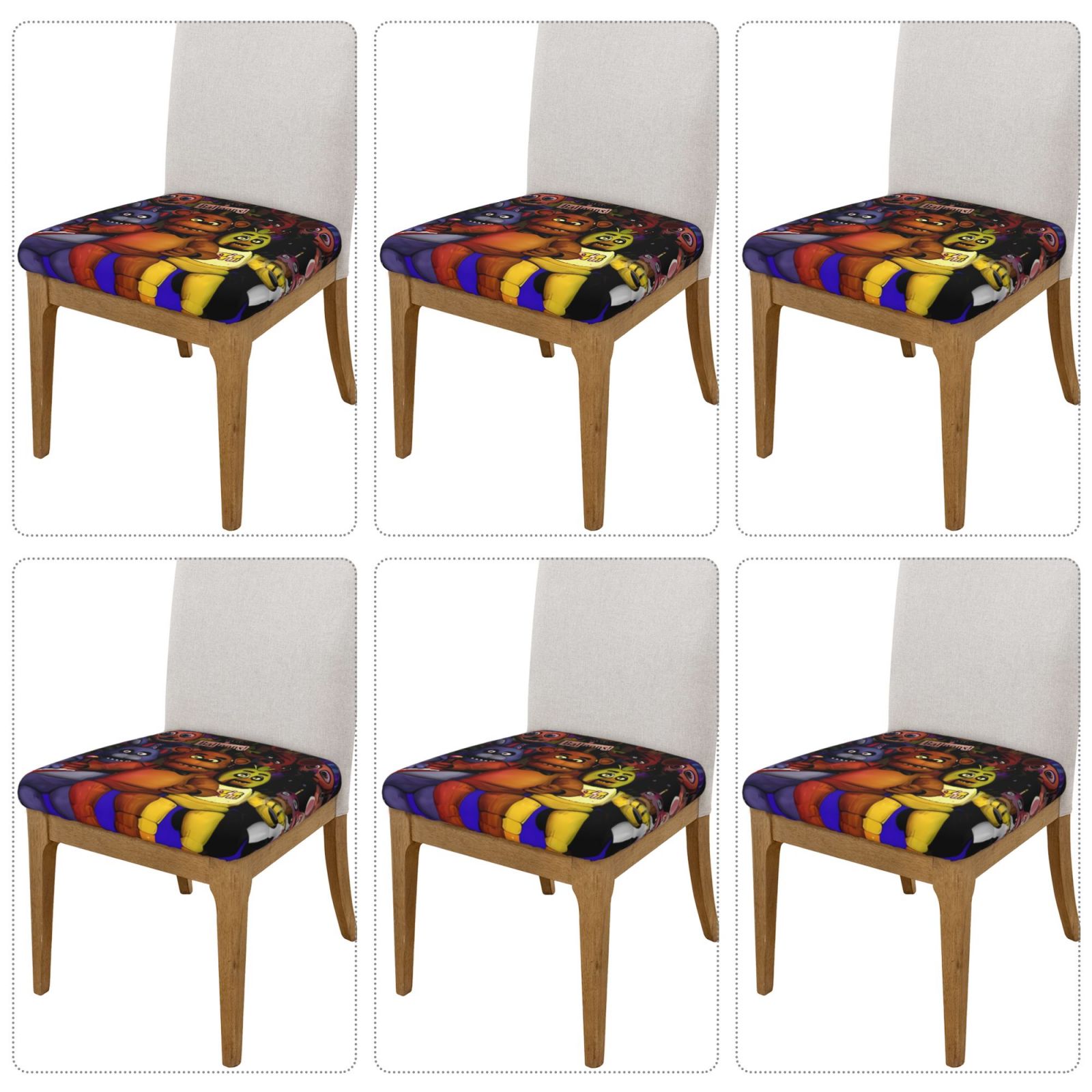 Lsque Five Nights At Freddy'S Printed Square Couch Cushion Covers ...