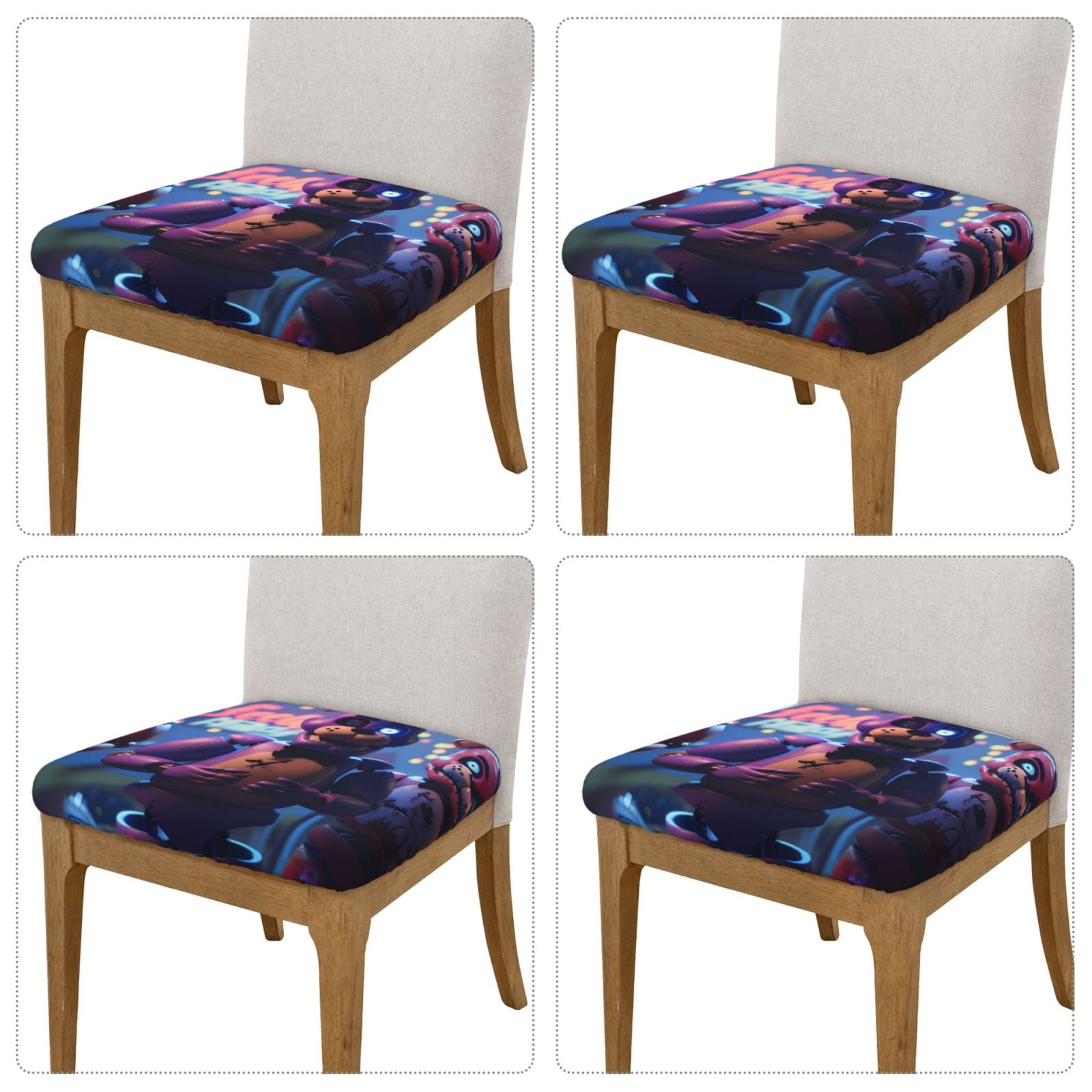 Lsque Five Nights At Freddy'S Printed Square Couch Cushion Covers ...
