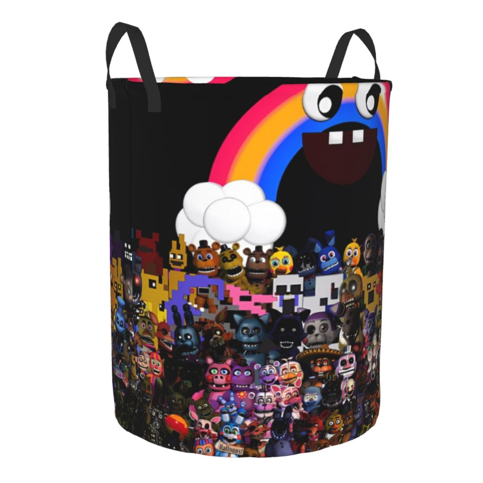 Lsque Five Nights At Freddy'S pattern Laundry Hamper Basket, Tall Woven ...