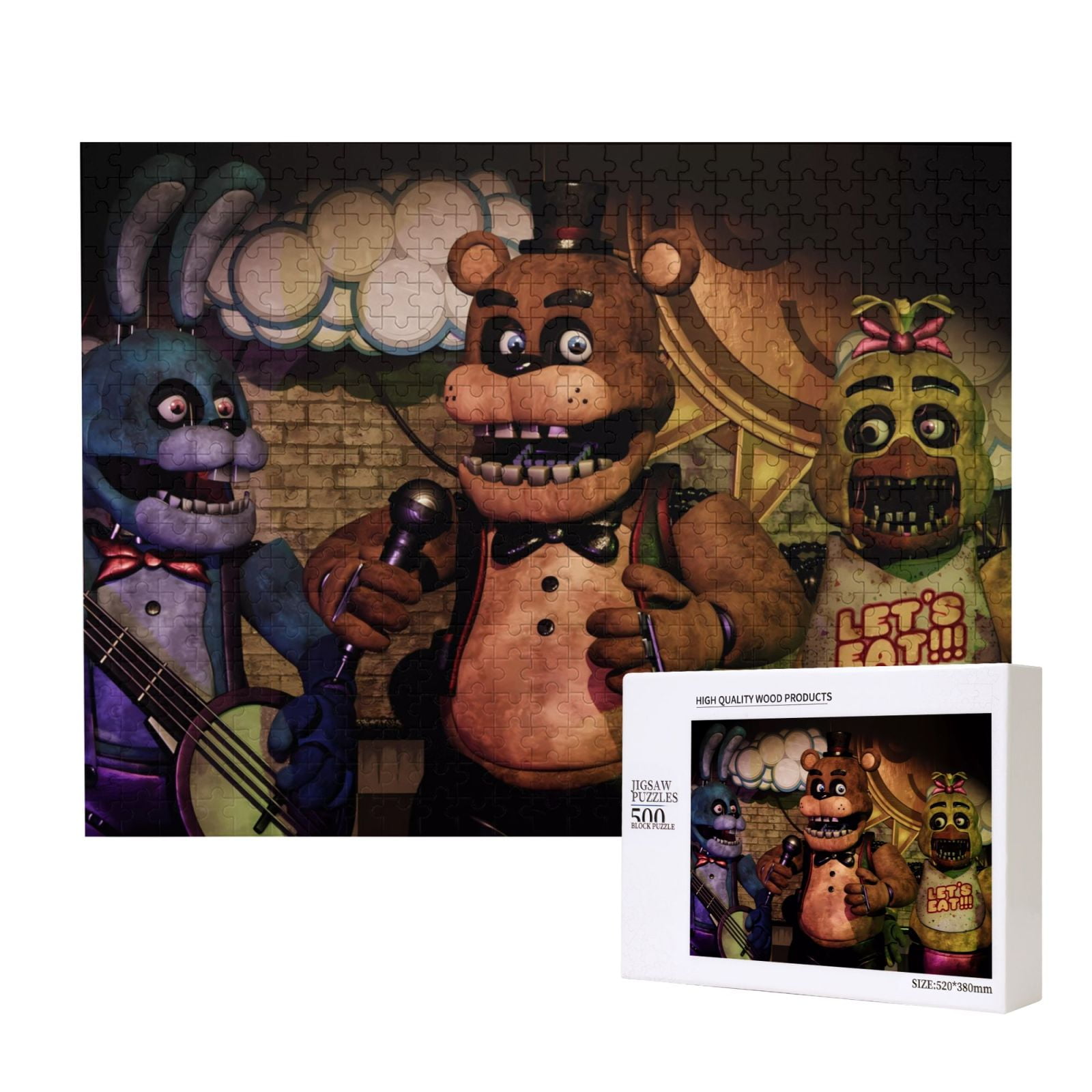 Lsque Five Nights At Freddy'S Pattern Wooden Picture Puzzle ,500 Piece ...