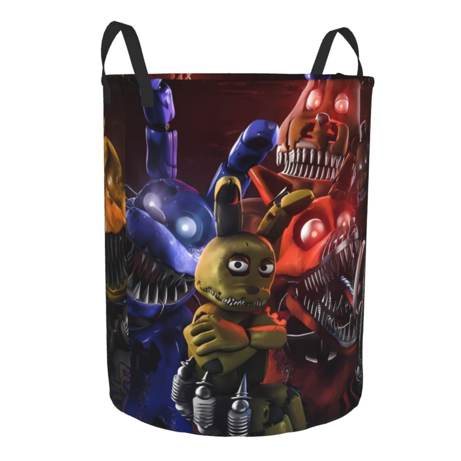 Lsque Five Nights At Freddy'S pattern Laundry Hamper Basket, Tall Woven ...