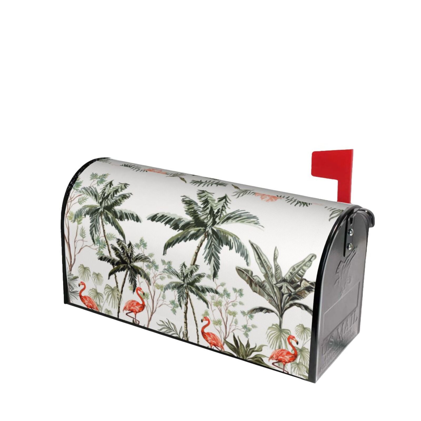 Lsque Flamingo Palm Trees Mailbox Cover Standard Size ,Magnetic Mailbox ...