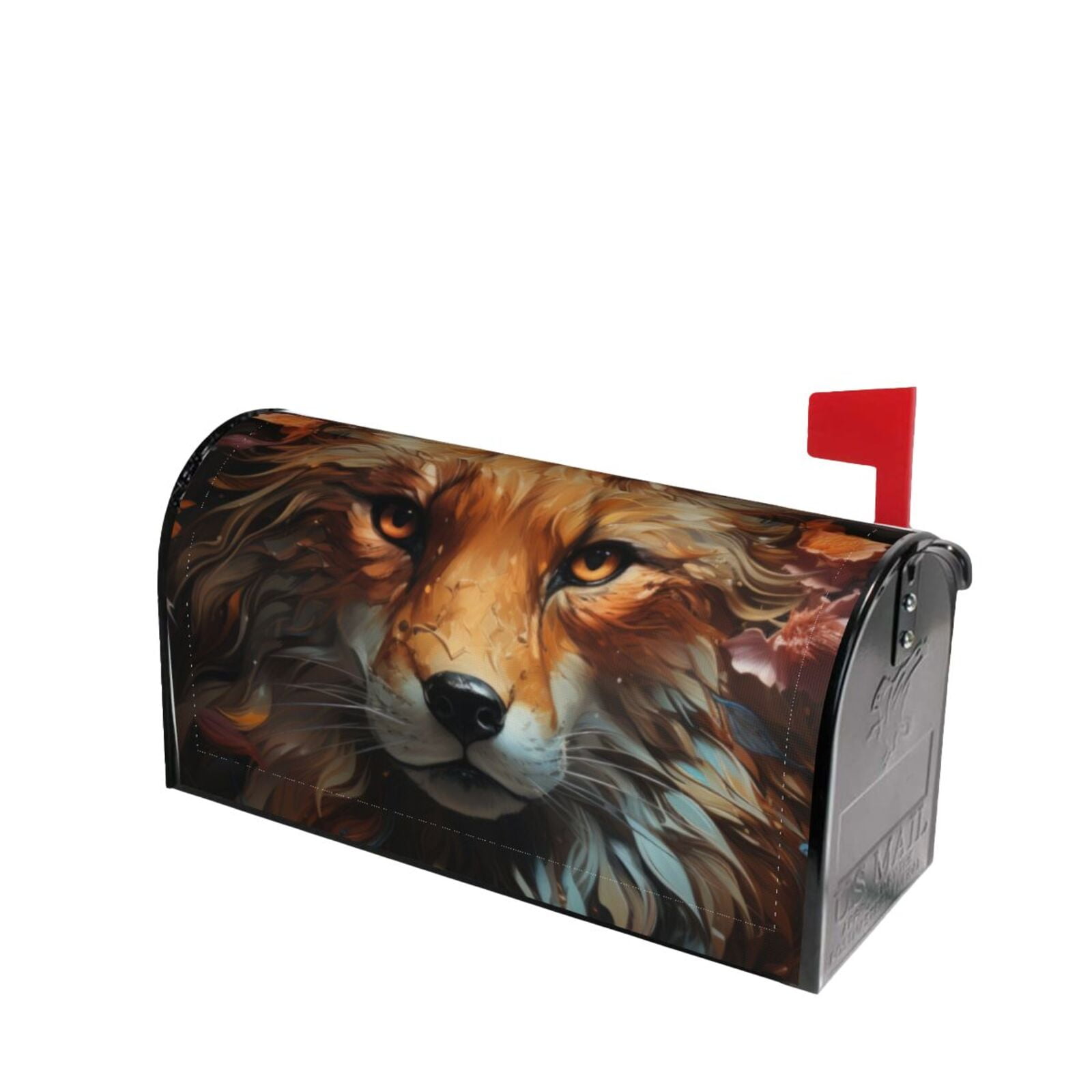 Lsque Floral Fox Mailbox Cover Standard Size ,Magnetic Mailbox Covers ...