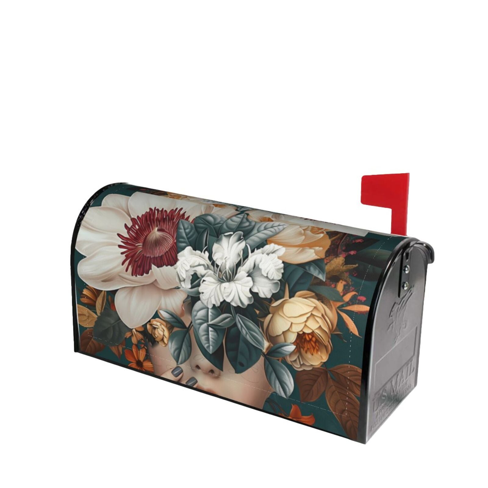 Lsque Floral Head Dreamscape Mailbox Cover Standard Size ,Magnetic ...